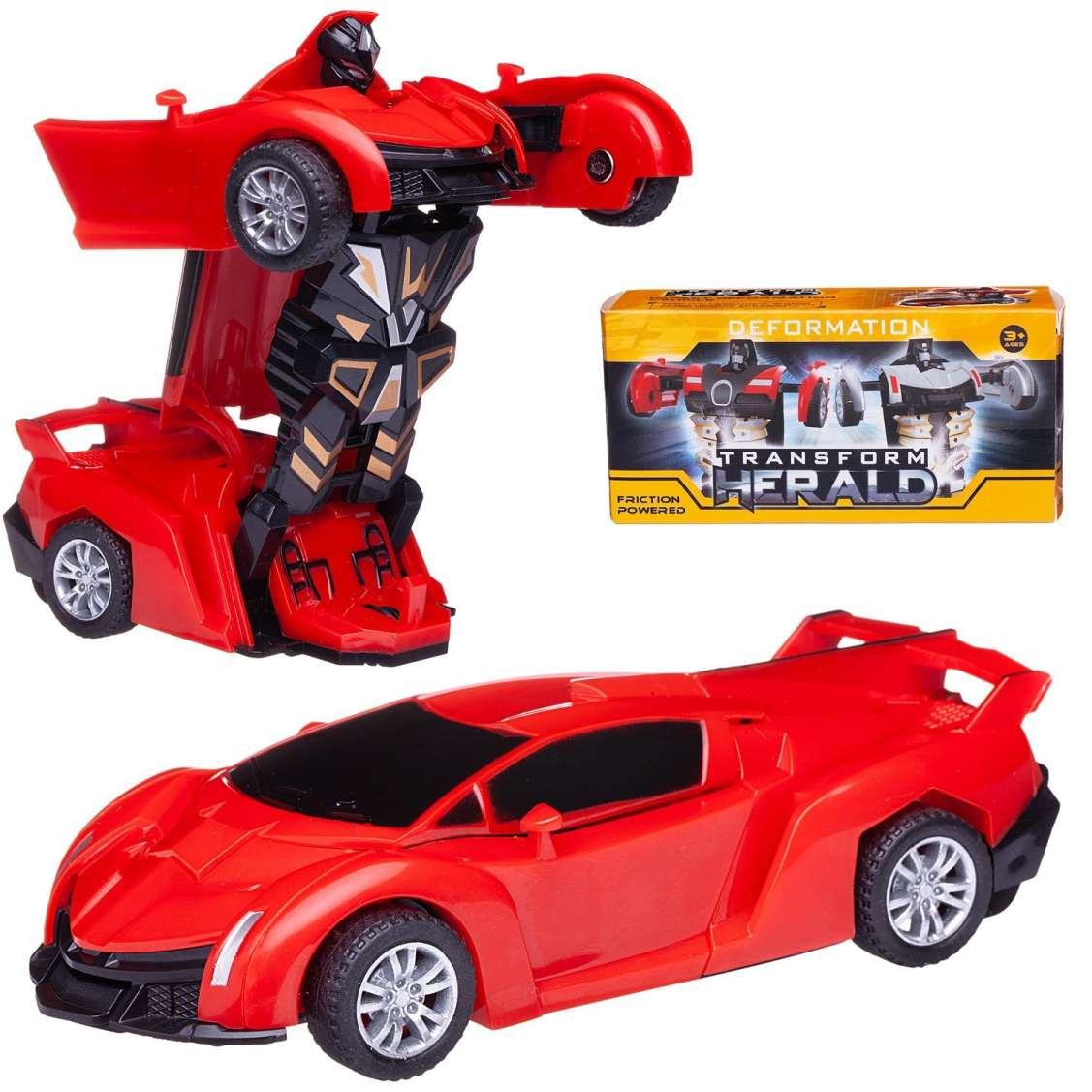 Машина-трансформер Junfa Herald красная (трансформация в робота) | купить, цена, отзывы